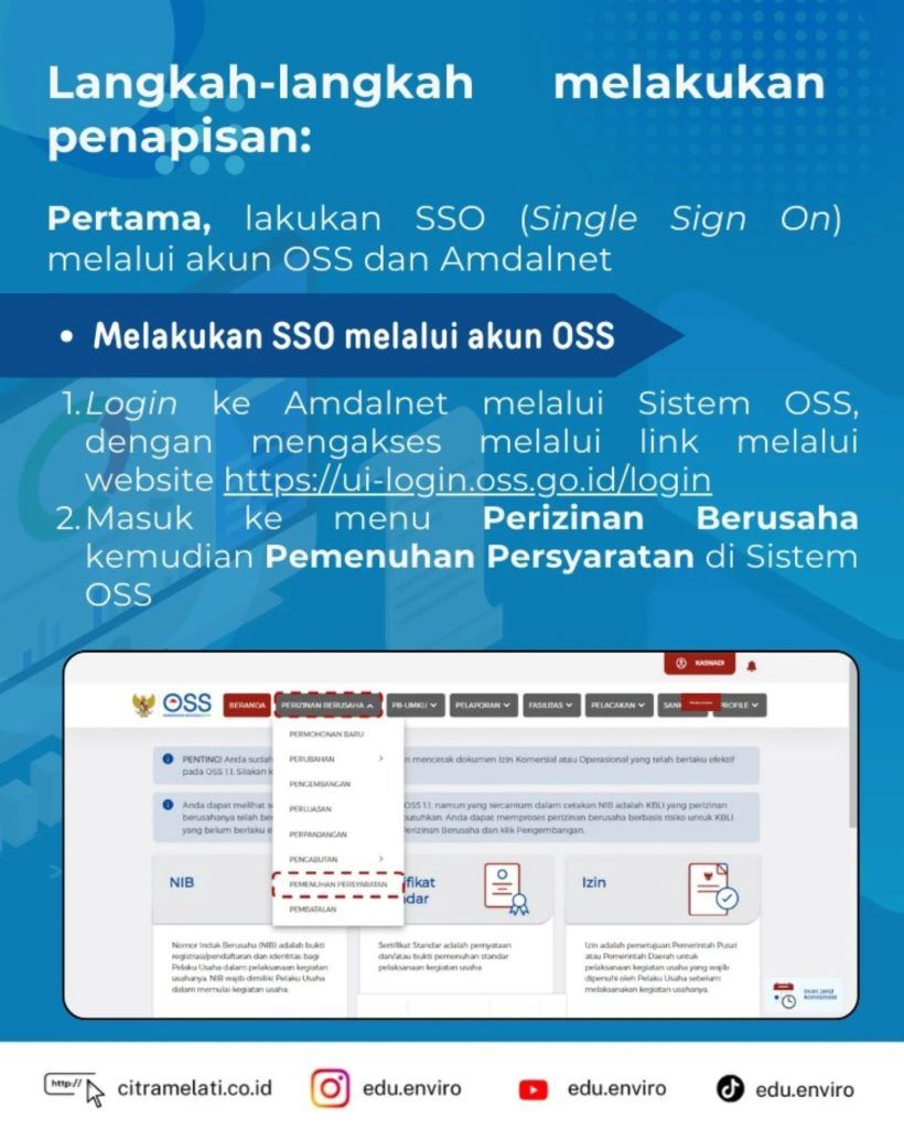 Penapisan Dokumen Lingkungan: Integrasi Amdalnet dan OSS - PT Citra ...